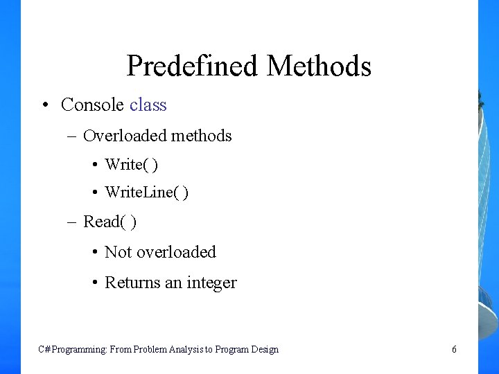 3 Methods and Behaviors C Programming From Problem