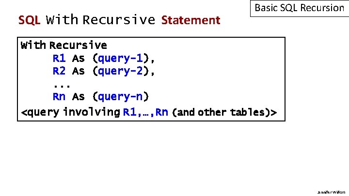 Recursion In Sql Basic Recursive With Statement Jennifer