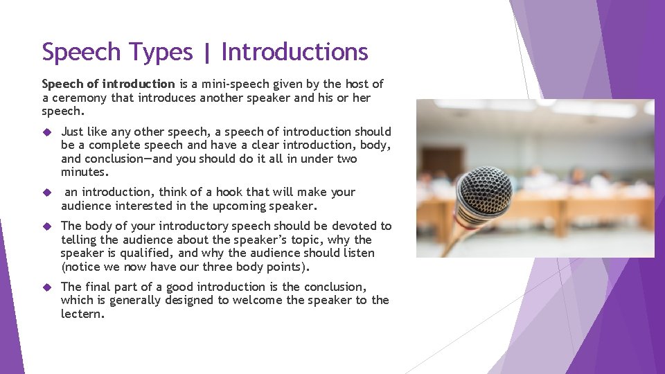 Public Speaking SPEECH AUDIENCE SPECIAL OCCASIONS PRESENTATIONS Standards