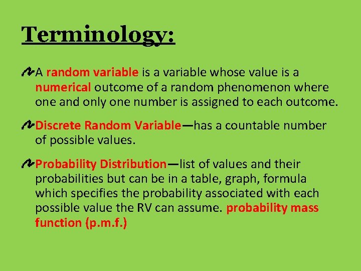7 1 Discrete Continuous Random Variables AP Statistics