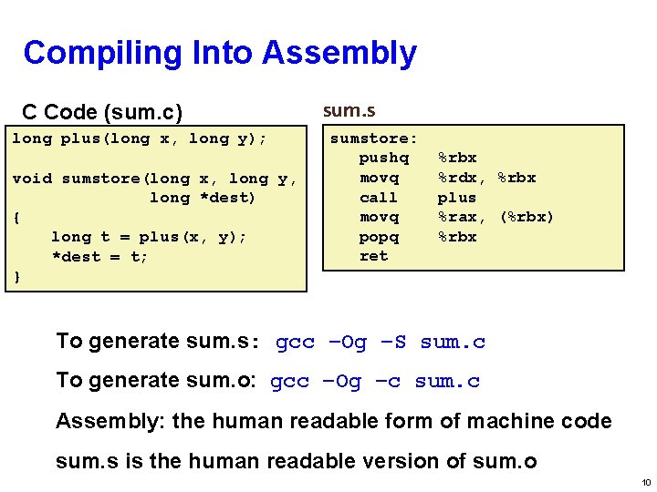 Carnegie Mellon MachineLevel Programming I Basics Slides based