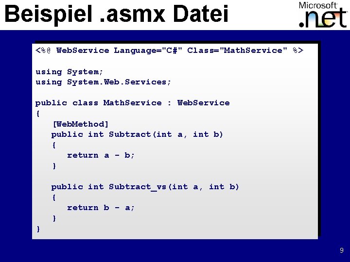 Softwareentwicklung mit NET Teil 4 ASP NET Web