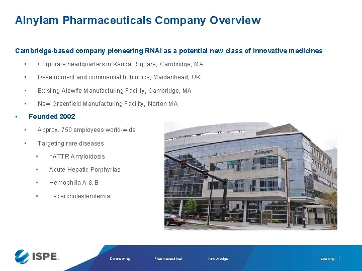 ALNYLAM RNAI BIOTECHNOLOGY MANUFACTURING FACILITY AUTOMATION SCOPE ...