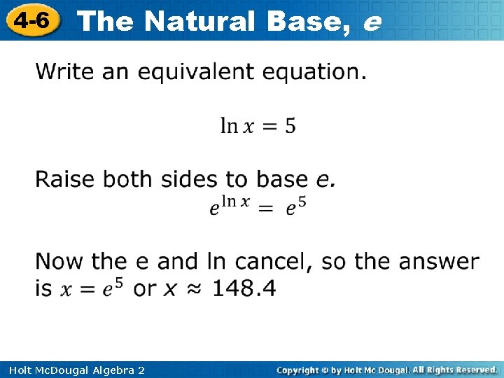 4 6 The Natural Base e e Warm
