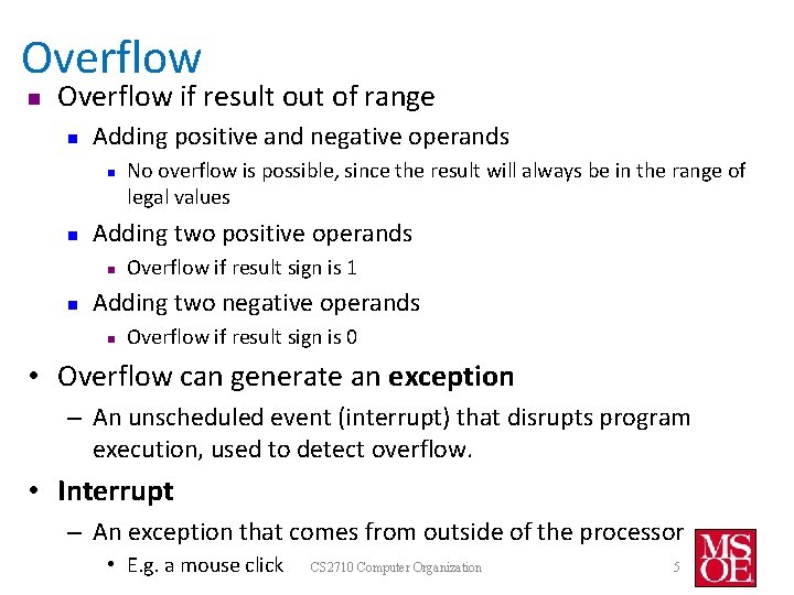 Addition and Subtraction Lecture Objectives 1 2 3