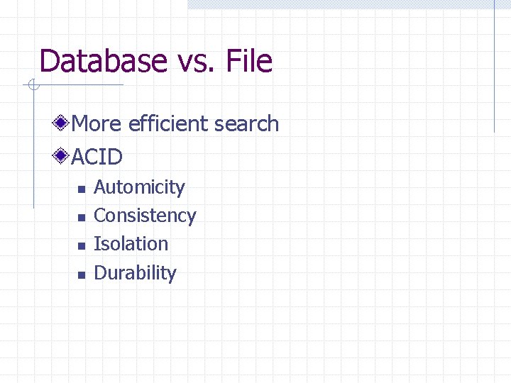 CS 122 Using Relational Databases and SQL Introduction