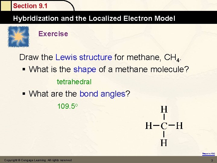 Chapter 9 Covalent Bonding Orbitals Chapter 9 Table