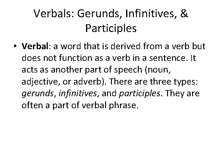 Verbs Write Source 714 726 Verbs Verb a