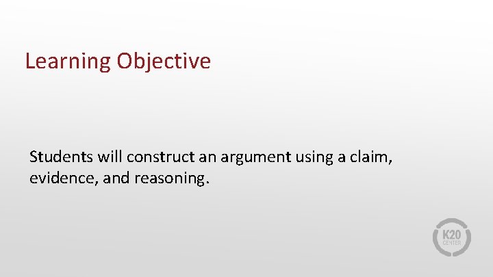 Building Arguments with Evidence English language arts Grade