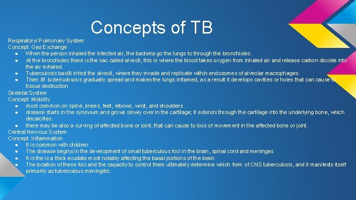 Pathophysiology Disease Tuberculosis Anna Forynska Madeline Fung Maicakrise