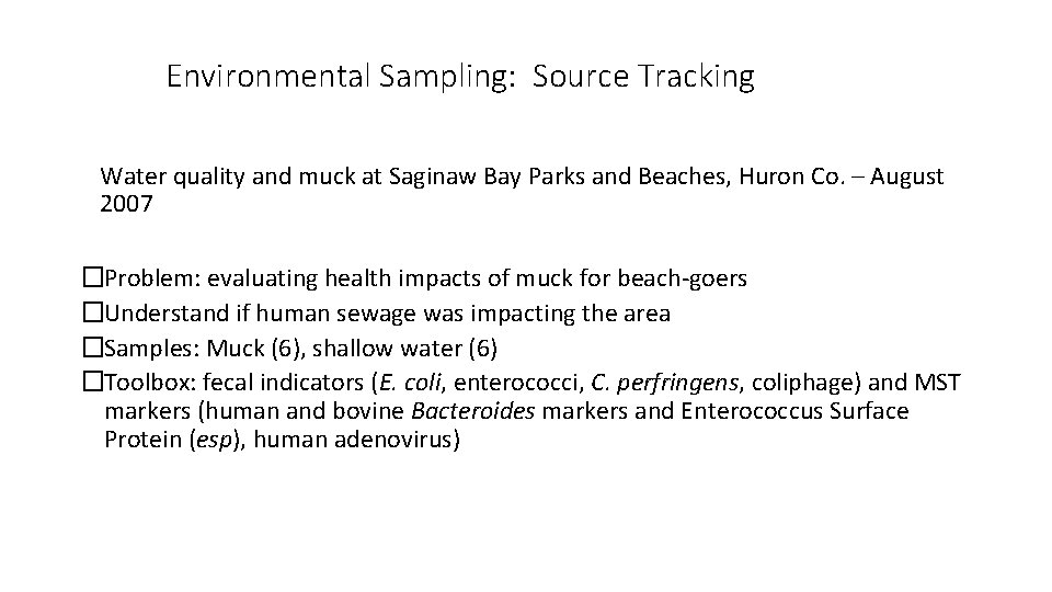 Environmental Sampling Plan Development Joan B Rose rosejomsu