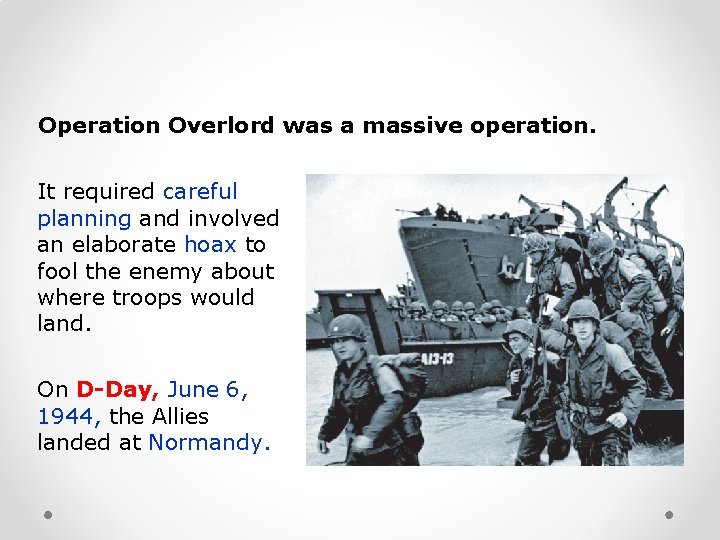 WWII The Conflict Grows Part II Objectives Analyze