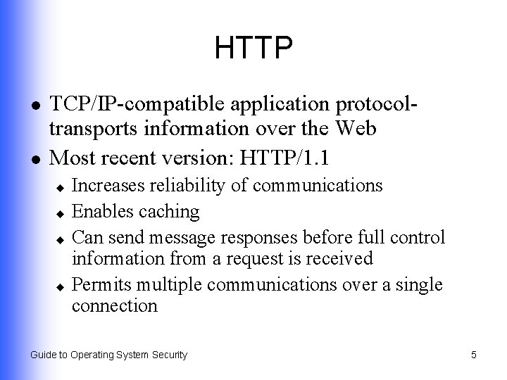 Guide to Operating System Security Chapter 9 Web