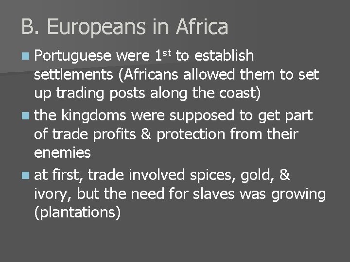 European Exploration Africa Notebook 4 Compare the differing