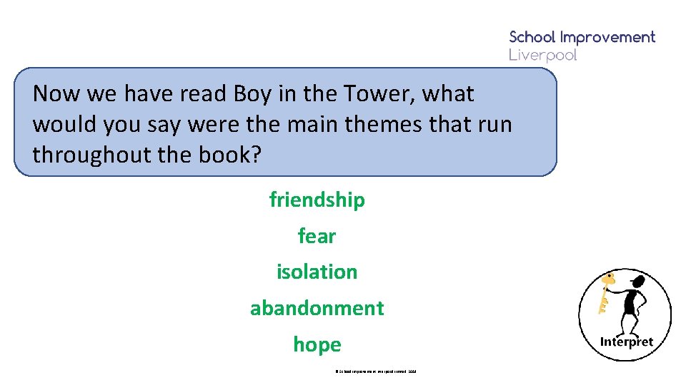 Boy in the Tower Lesson Seventeen Prior Class