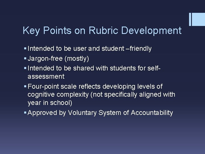 Working with Rubrics Using the Oral Communication Writing