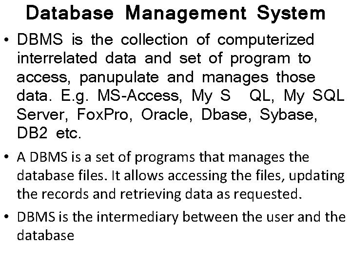 Presentation on Database DBMS Surendra Prasad Tharu Database