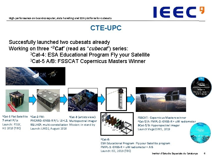 Highperformance Onboard Computer Data Handling And Sdr Platform