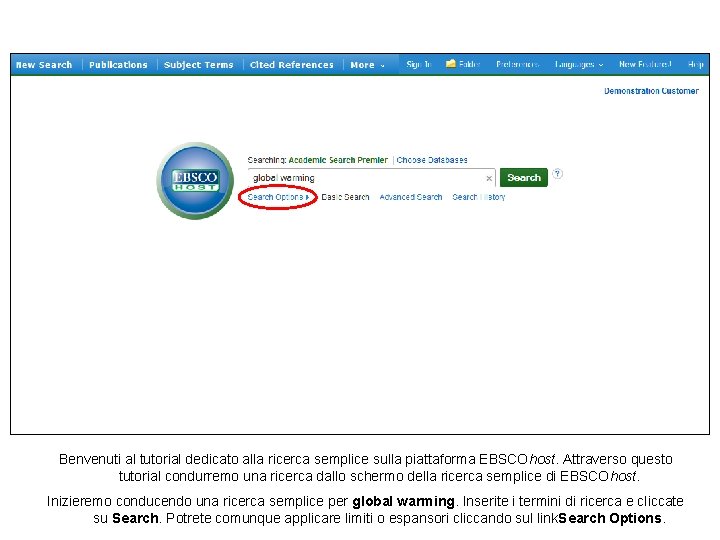 Tutorial RICERCA SEMPLICE SU EBSCOHOST http support ebsco