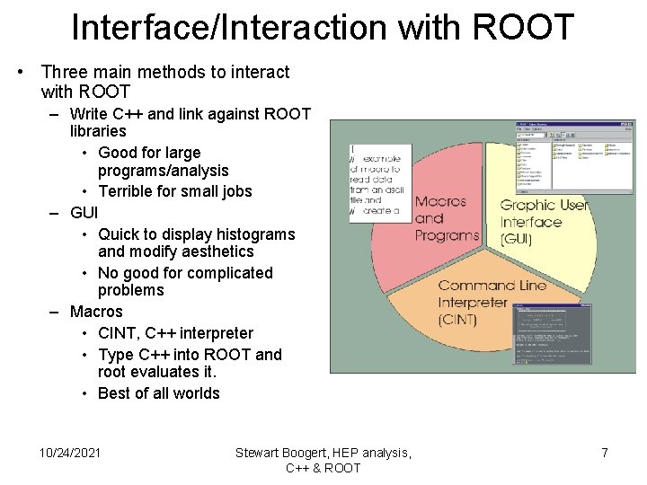 HEP Analysis C ROOT Stewart Boogert Ph D