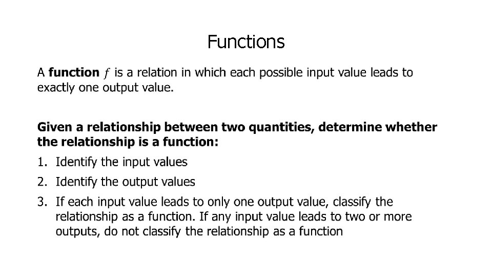 Function Basics College Algebra Characteristics of Functions Functions