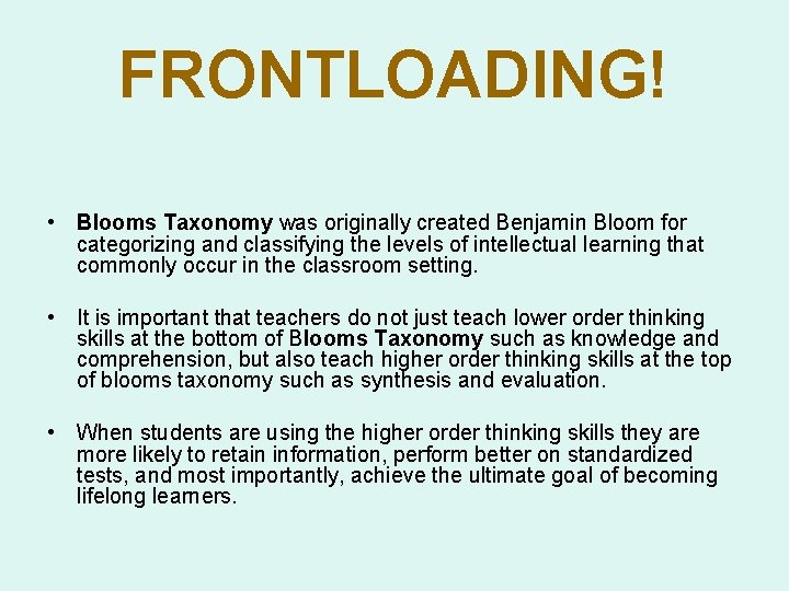 Blooms Taxonomy 1913 1999 Developed By Dr Neeraj