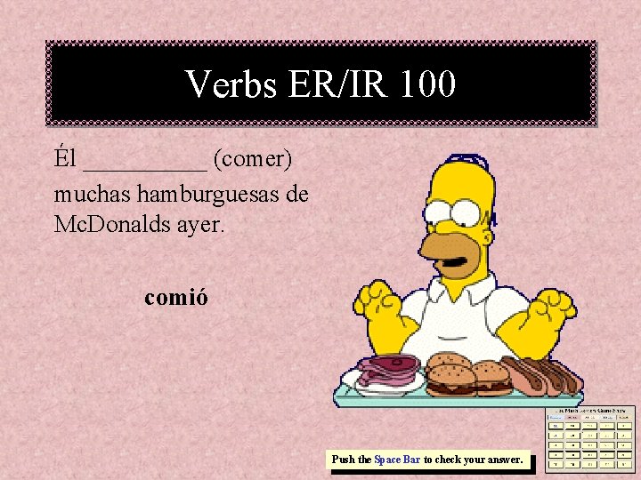 Repaso de los pretritos Verbos AR Verbos ERIR