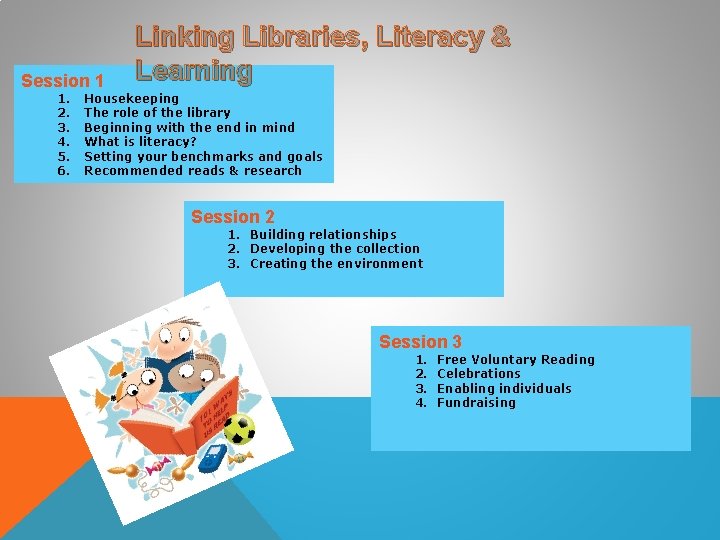 Linking Libraries Literacy Learning Session 1 1 2