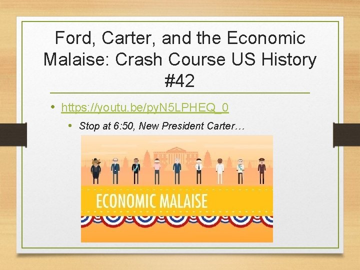 Unit 11 The 1970 s Ford Bell Ringer