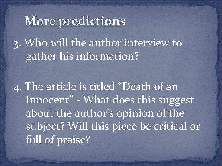Into the Wild Death of an Innocent by