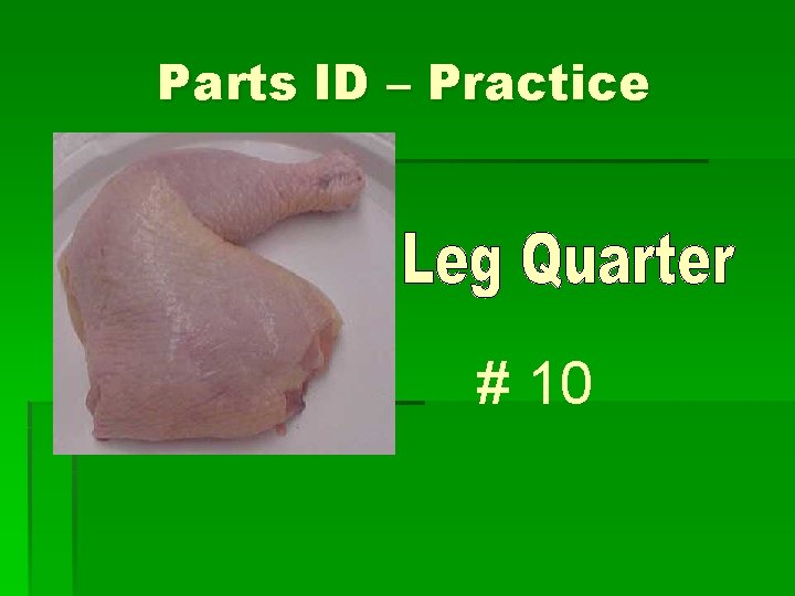 Poultry Judging Parts Identification Created by Connie Page