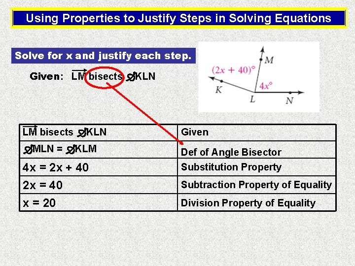 Section 2 4 Reasoning in Algebra Objectives Connect