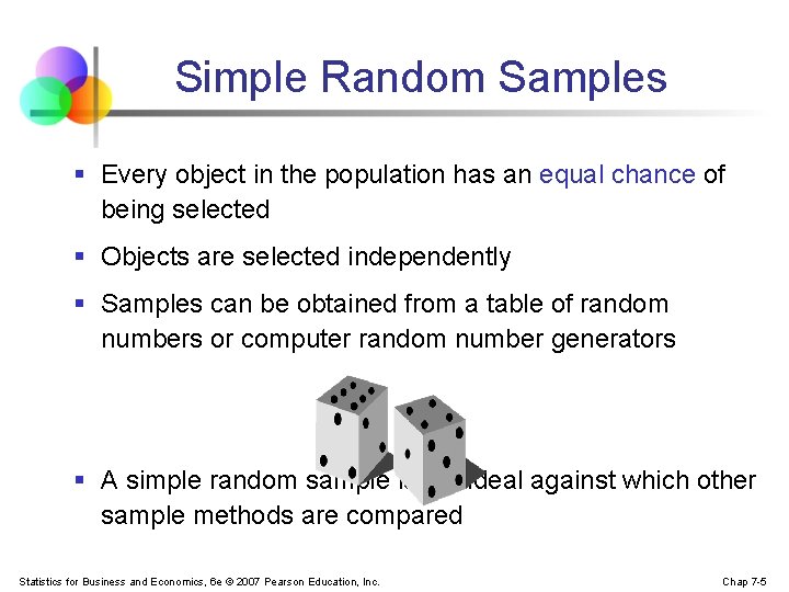 Statistics for Business and Economics Chapter6 Sampling and