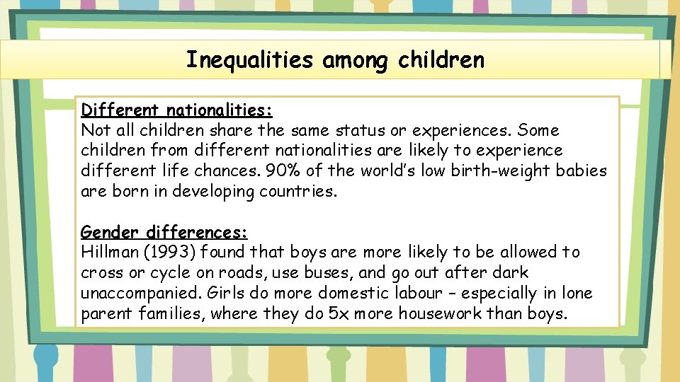 Has the position of children improved Learning Objectives