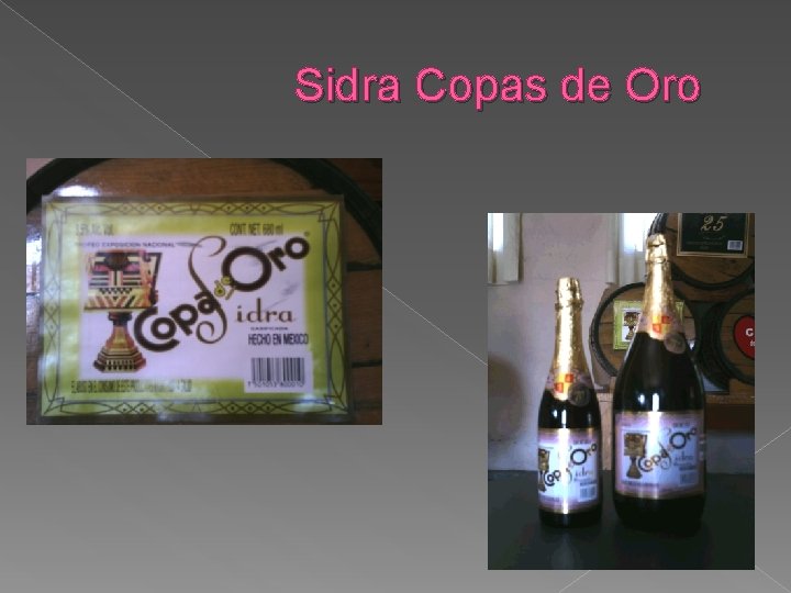 Bodegas Copa de Oro Definicin Legal Sidra natural