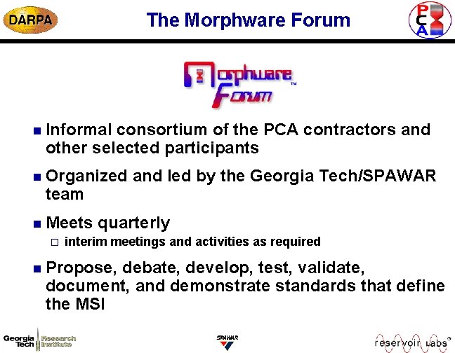 The Morphware Stable Interface A Software Framework for