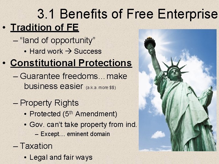 Chapter 3 3 1 Benefits of Free Enterprise