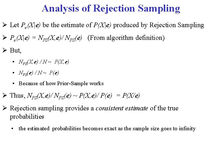Bayesian Networks Sampling Algorithms for Approximate Inference Recap
