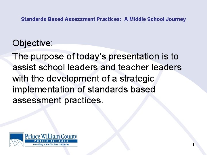 Standards Based Assessment Practices A Middle School Journey