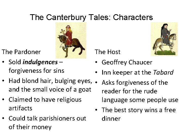 The Canterbury Tales Characters The Knight The Squire