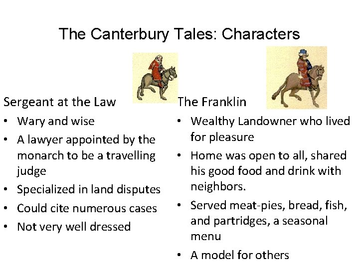 The Canterbury Tales Characters The Knight The Squire