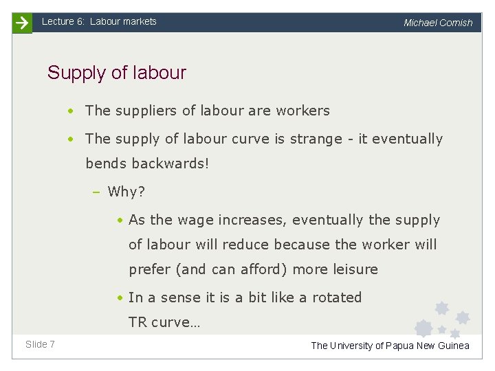 Principles of Microeconomics Lecture 6 Labour markets and