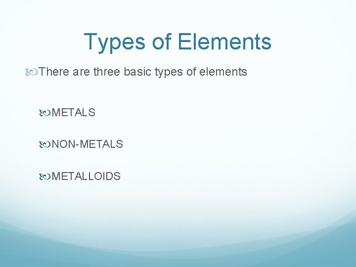 Introduction to the Periodic Table Chapter 1 Section