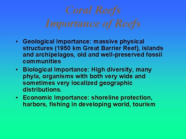 Marine Biodiversity Comparison of Biodiversity on Land in