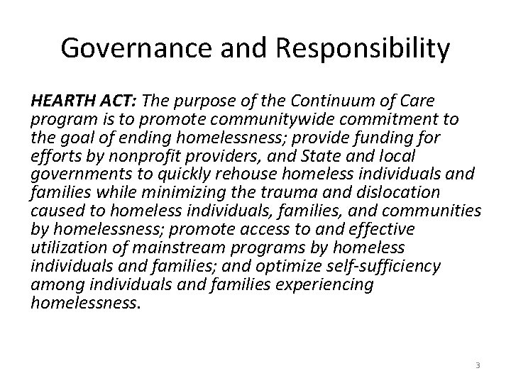 Homeless Response System Roles and Responsibilities of Metro