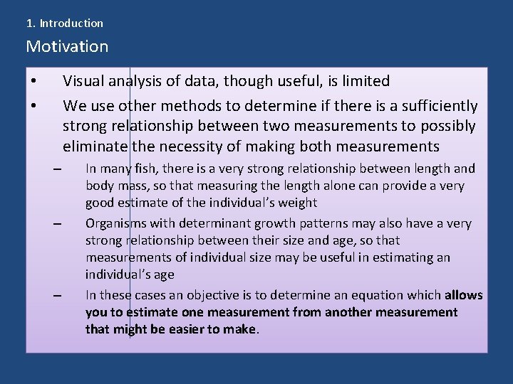 Lecture 3 Bivariate Data Linear Regression 1 Introduction
