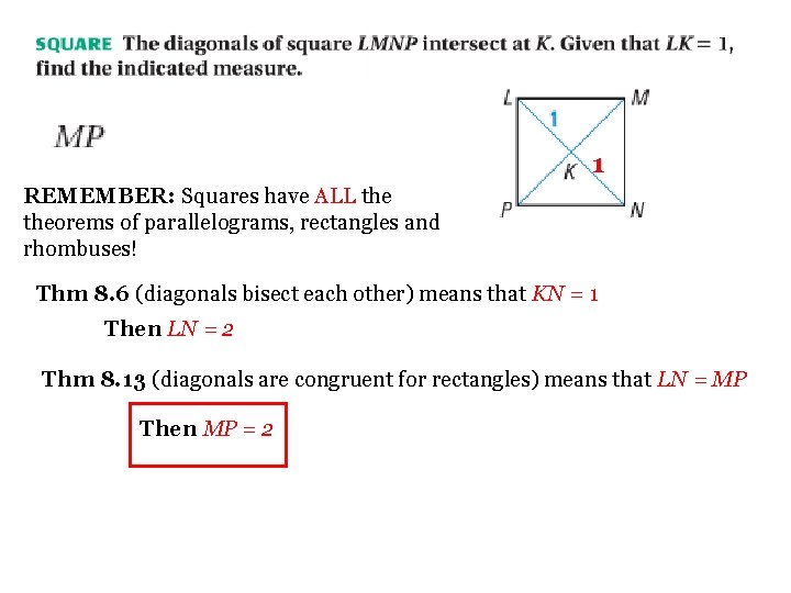 Section 8 4 Rhombuses Rectangles and Squares Quadrilaterals
