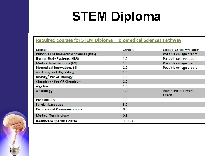 Building a Biomedical Sciences Academy Using PLTW Michelle