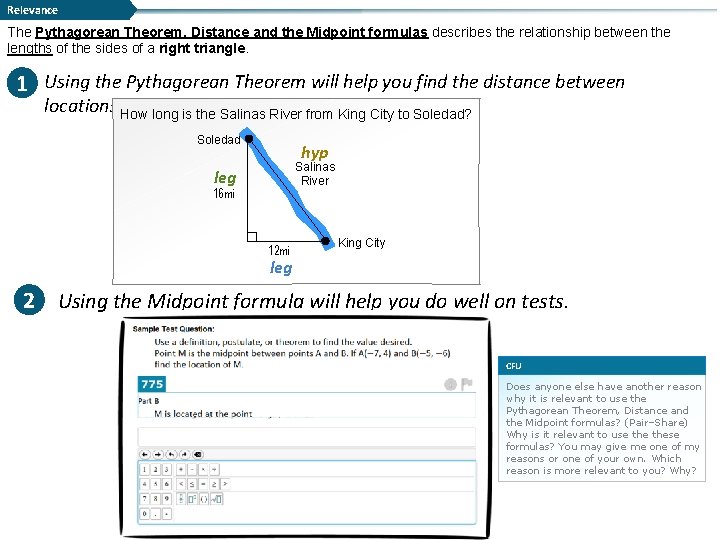 Learning Objective We will apply 1 the Distance