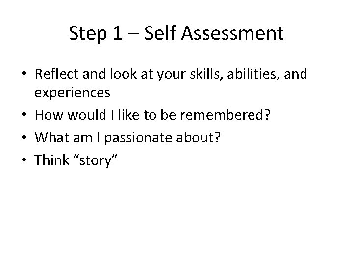 How to build a Volunteer Portfolio Objectives Define